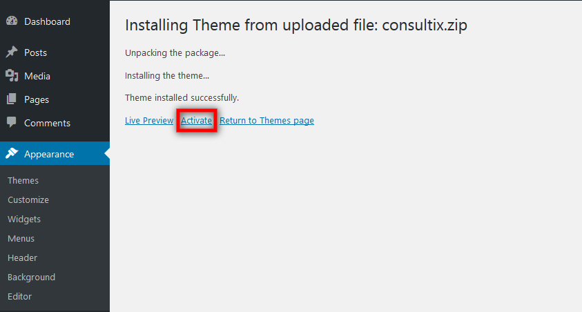 Consultix - Theme Documentation